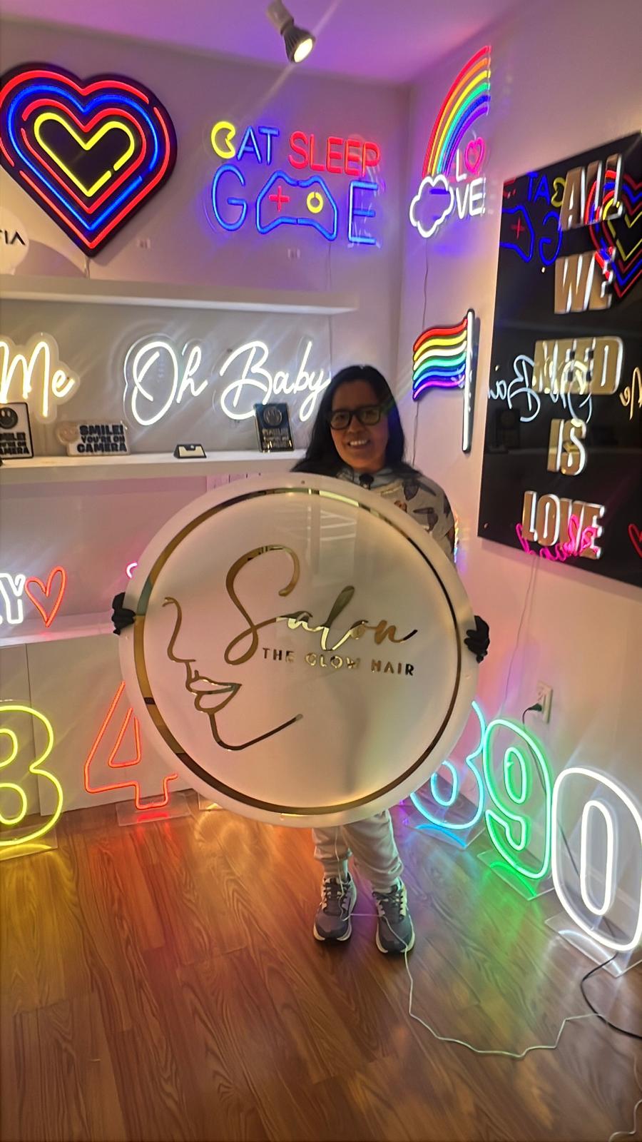 Custom 3D Acrylic Sign with Rear LED Glow – Elegant & Minimalist Design ...